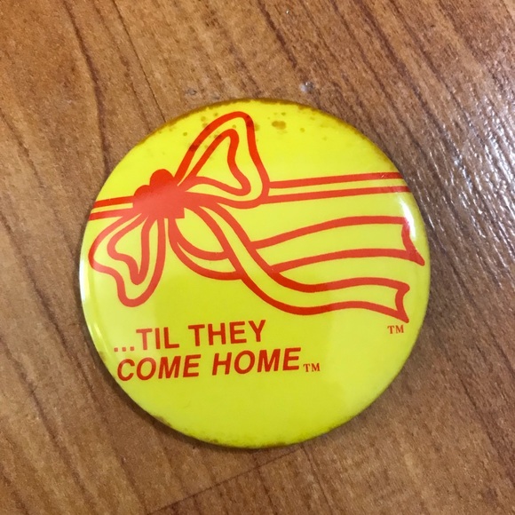 Other | Til They Come Home Pin Vtg 1991 Pinback Button Pin Yellow ...